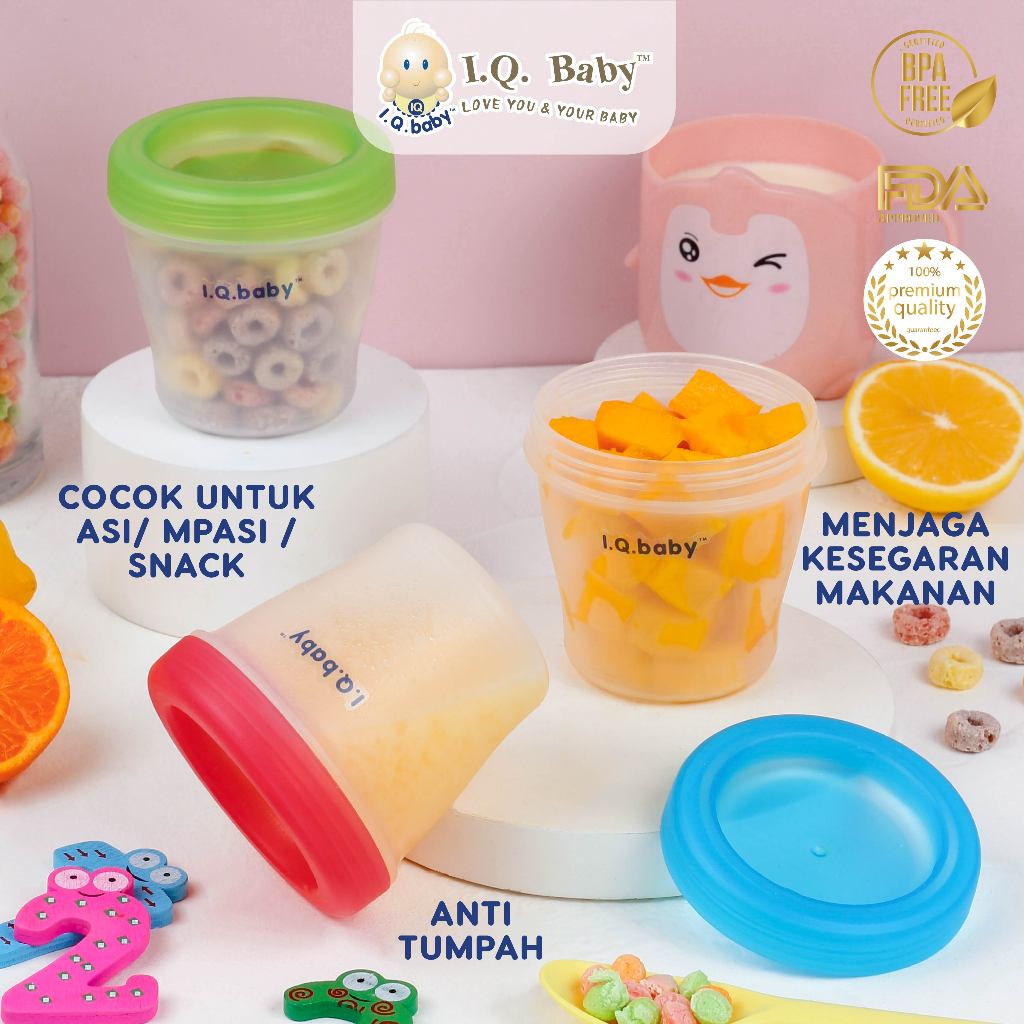 Jual I.Q. BABY Baby Food/Breast Milk Container | Wadah ASI, MPASI ...