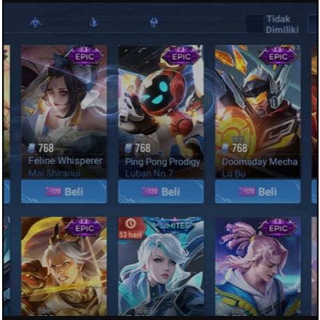 Jual Honor of Kings Epic Skin | RviShop | Shopee Indonesia