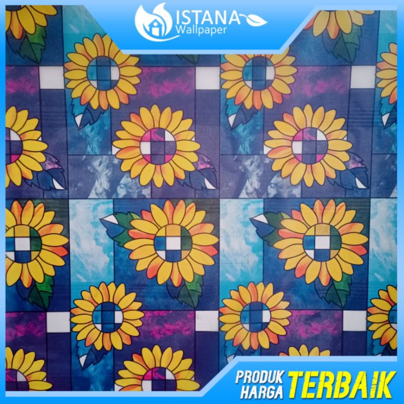 Jual Sticker Kaca / Sandblast Uk. 90cm x 1m motif Bunga Matahari ...