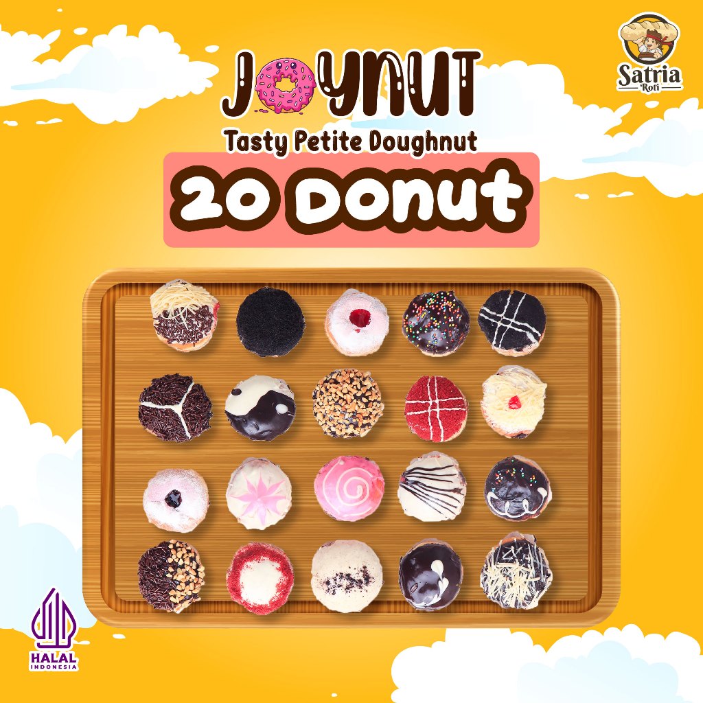 Jual Paket JOYNUT isi 20pcs/Donut mini/Donat ultah/Donut fluffy dan ...