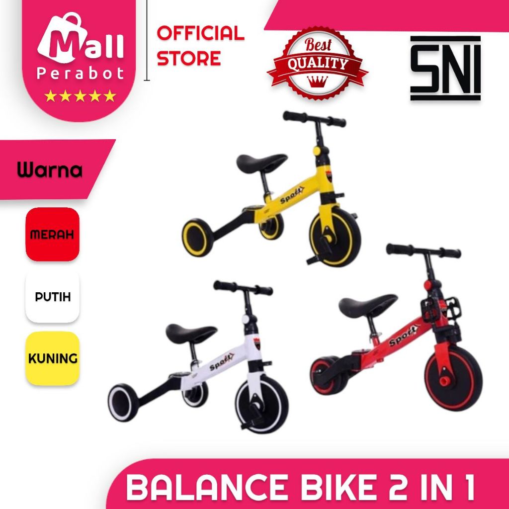 Jual Mall Perabot | Balance Bike 3 Roda Sepeda Anak 2in1 Kereta ...