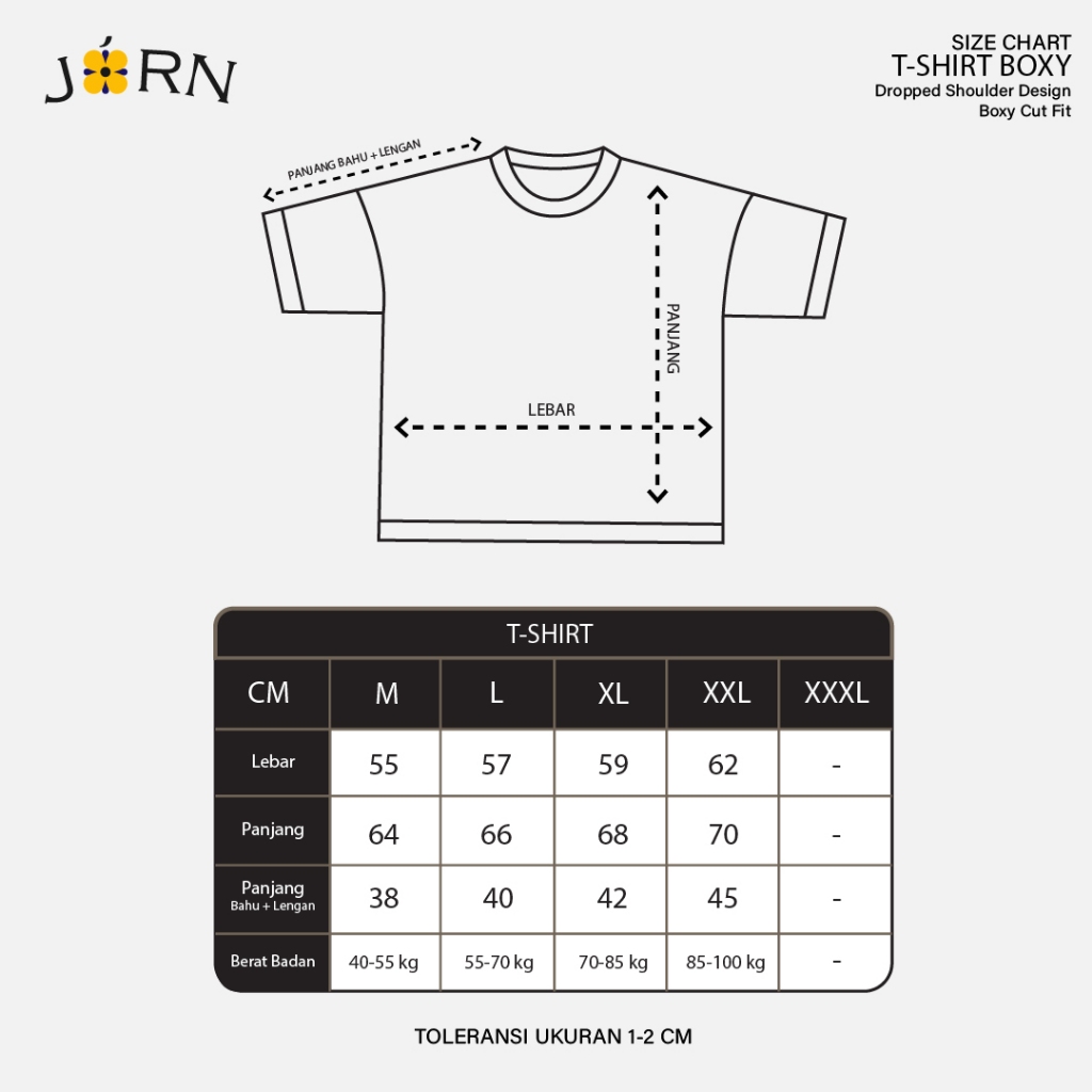 Jual JORN- Tshirt Boxy Heavyweight Dark Gray Kaos Boxy Polos Tebal Baju ...