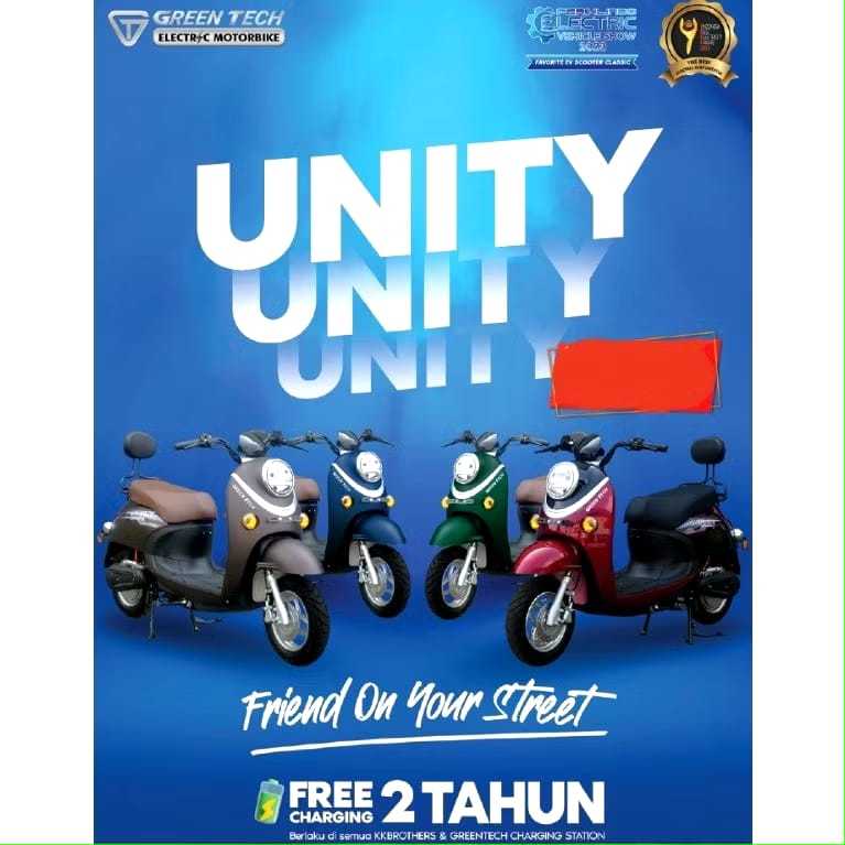 Jual Sepeda Motor Listrik GT Unity GreenTech Electric Mototrbike Garansi | Shopee Indonesia