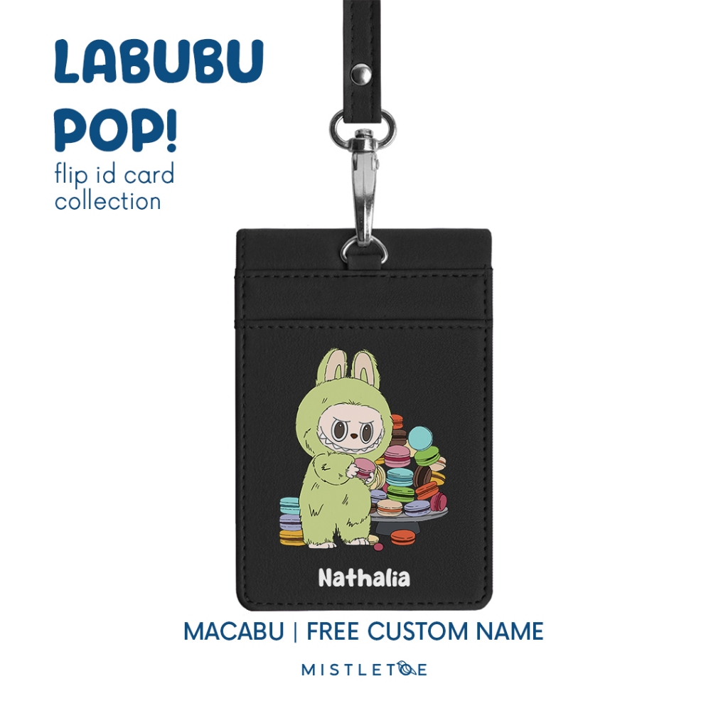 Jual Labubu Pop! Custom Flip ID Card Holder - Lanyard - Name Tag ...