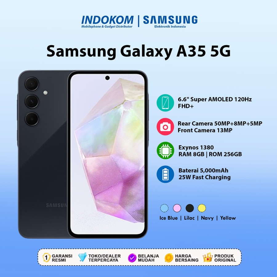Jual Samsung Galaxy A35 5G 8/256GB Garansi Resmi | Shopee Indonesia