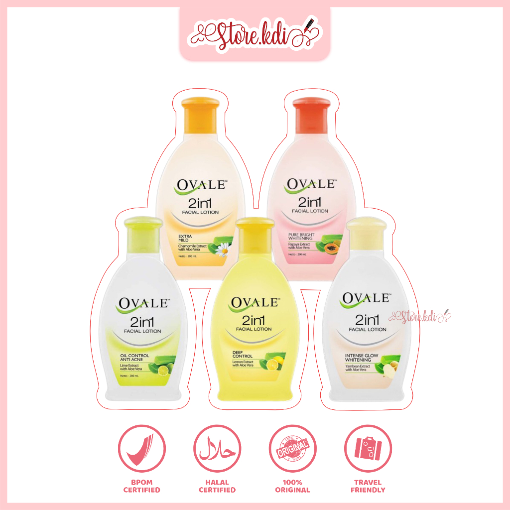 Jual OVALE Facial Lotion Deep Control / Perfect Luminous / Oil Control ...
