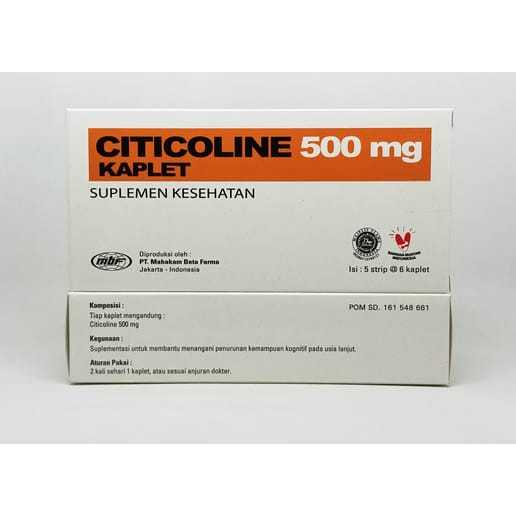 Jual Citi Coline 500mg Mahakam STRIP isi 6 Kaplet / Citikolin Vitamin ...