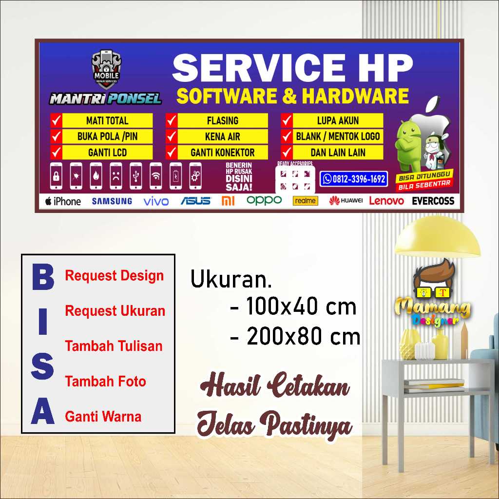Jual Cetak Banner Spanduk Service HP Atau Perbaikan HP Keren Bagu bb ...