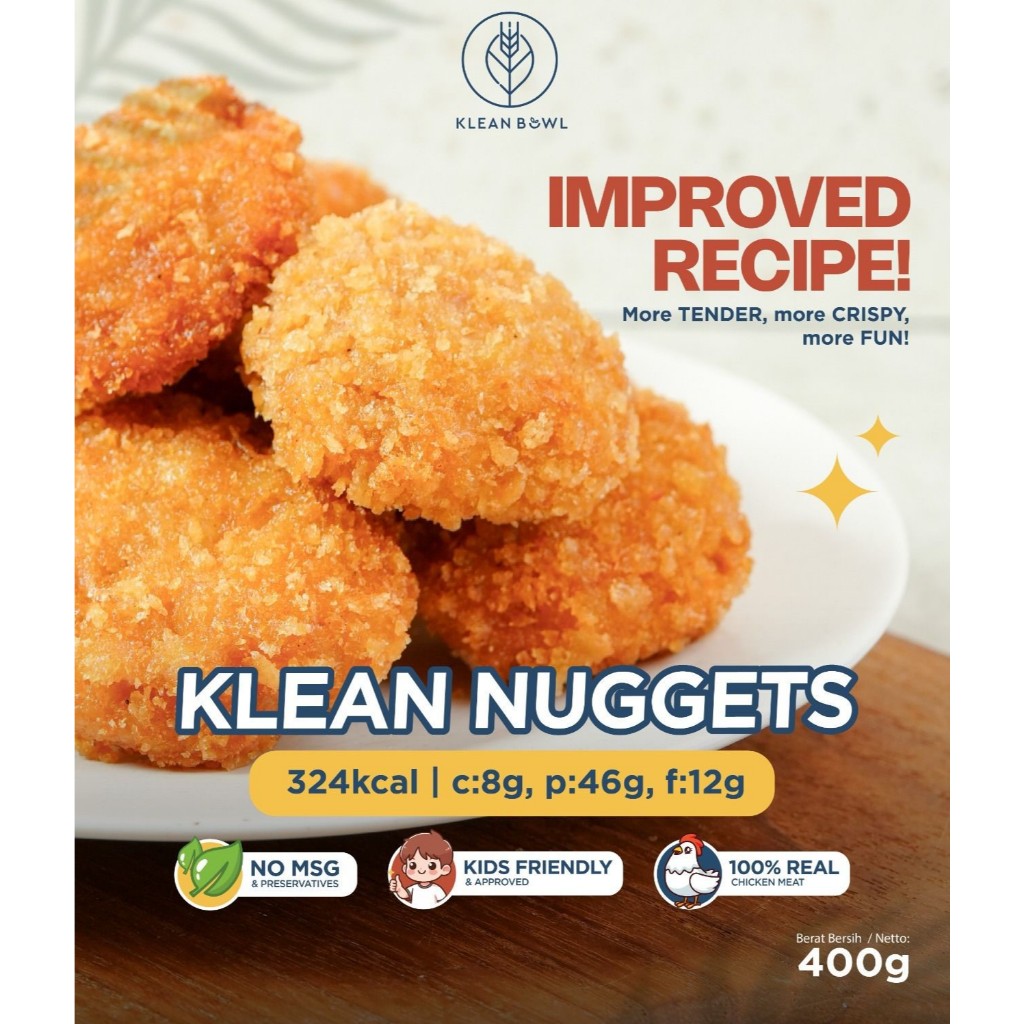 Jual Klean Nuggets (100% Real Chicken Meat) - Nugget Sehat Tanpa Tepung ...