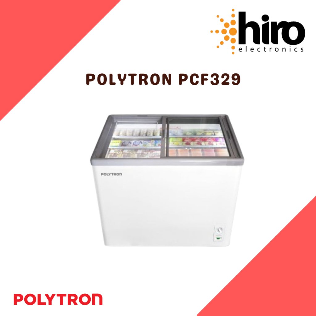 Jual POLYTRON Chest Freezer Sliding Glass 300 liter PCF 329 (Khusus ...