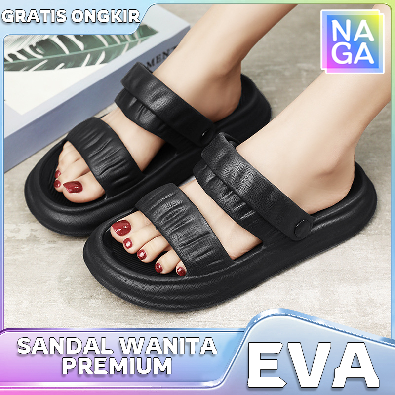 Jual Sandal Wanita Jelly Terbaru Murah Sendal Empuk Wanita Tebal Eva ...