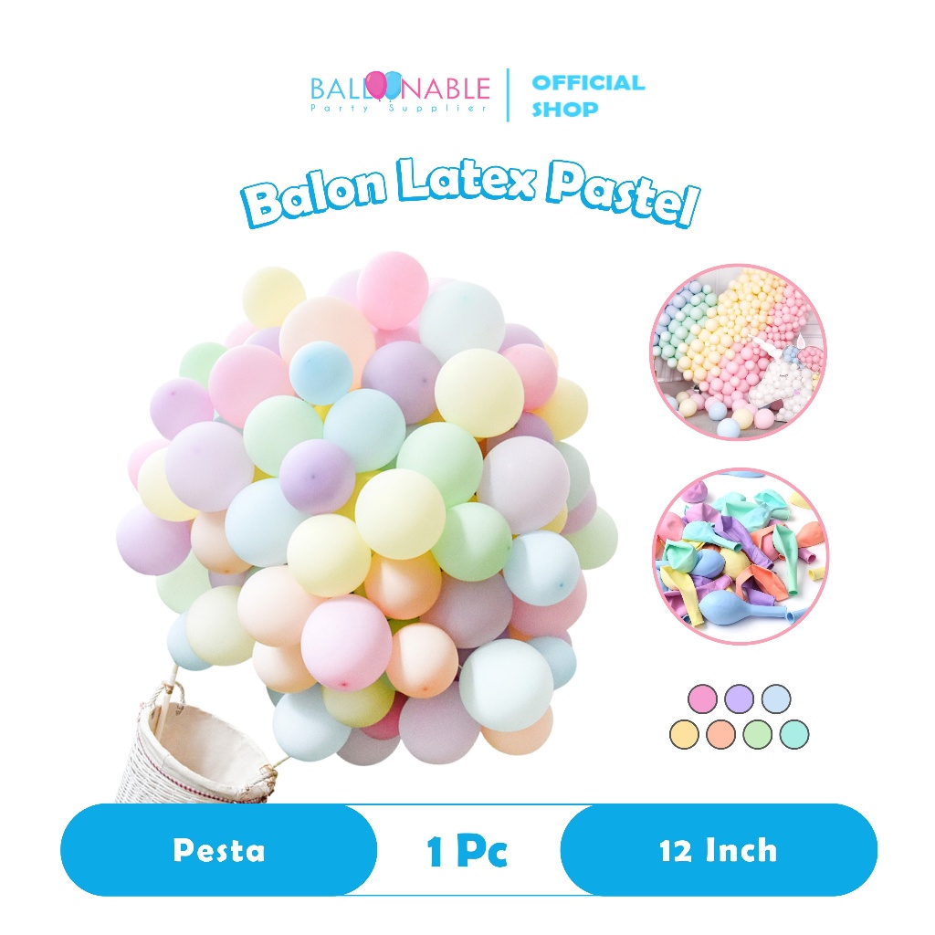 Jual SATUAN Balon Latex Pastel / Balon Latex Macaron | Shopee Indonesia