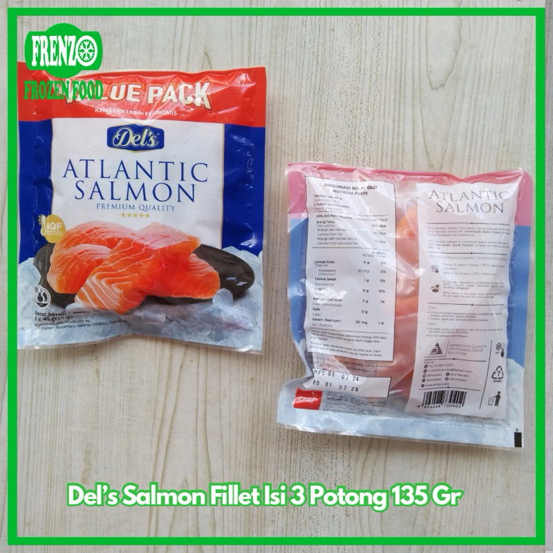 Jual Dels Salmon Fillet Isi 3 Potong 135 Gr | Shopee Indonesia
