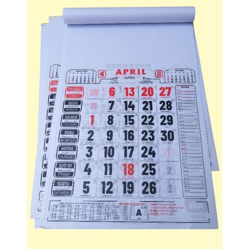 Jual kalender kerja medium tahun 2025, kertas daur ulang | Shopee Indonesia