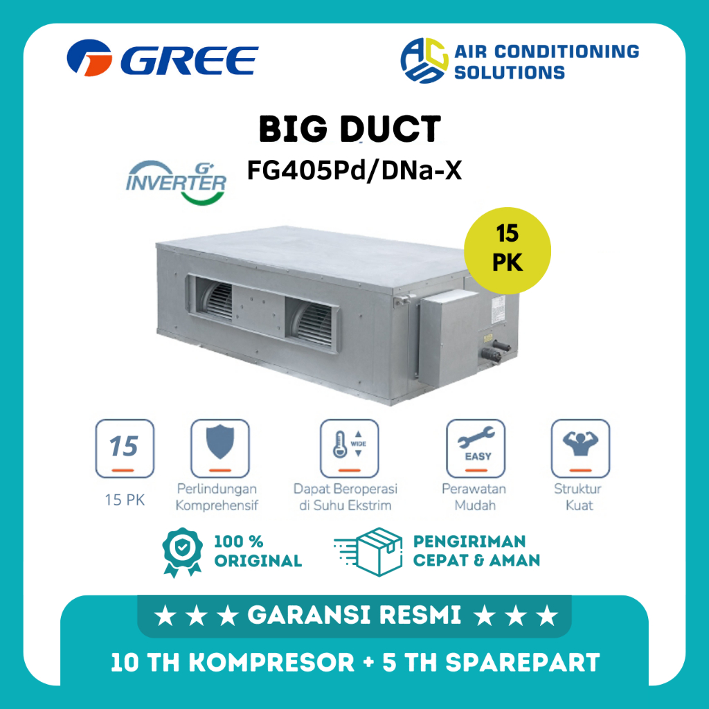 Jual GREE Big Duct 15 PK - Inverter Series - Model FGR40Pd/DNa-X ...