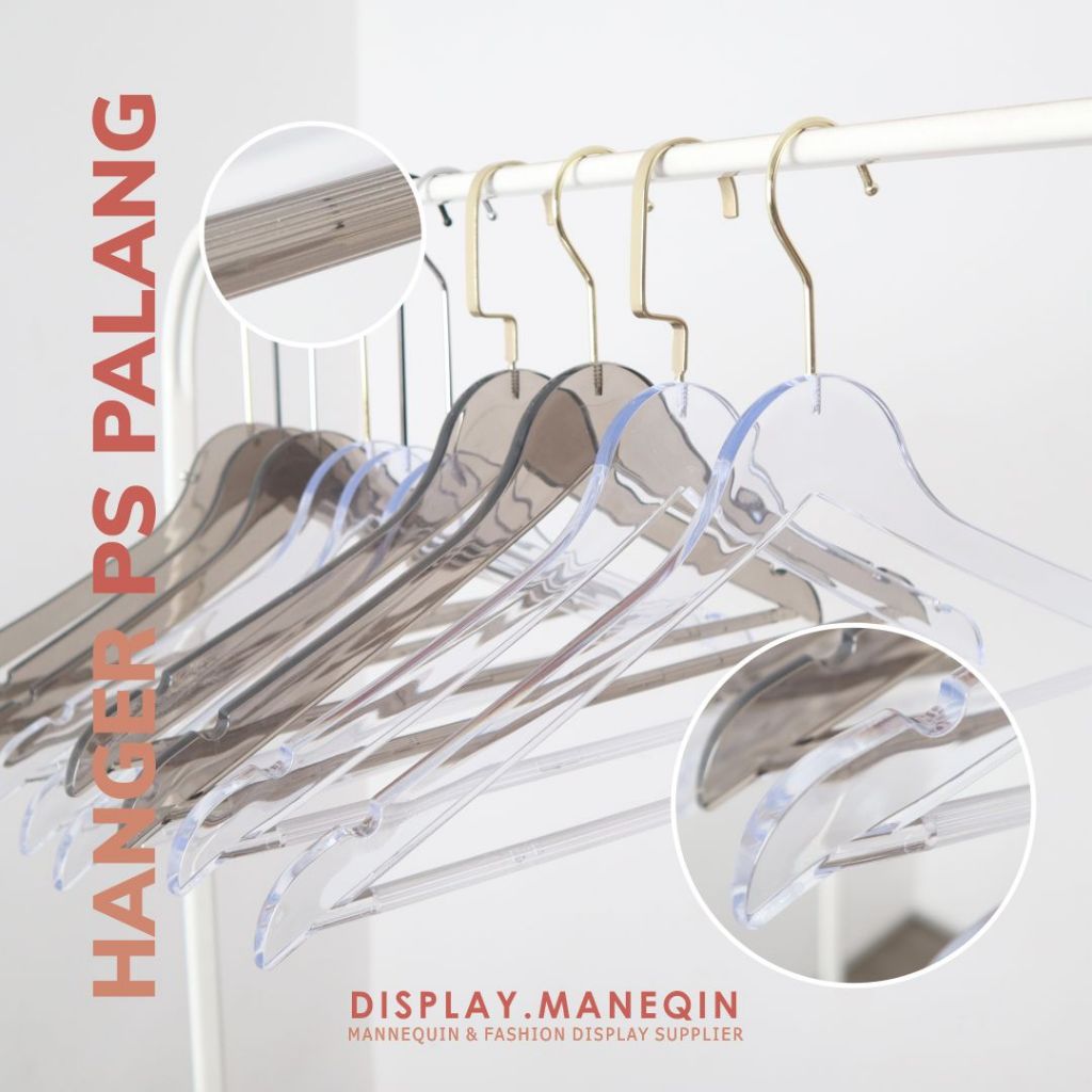 Jual Hanger PS DM 1074 Clear dan Grey Tebal Palang Dewasa Gantungan ...