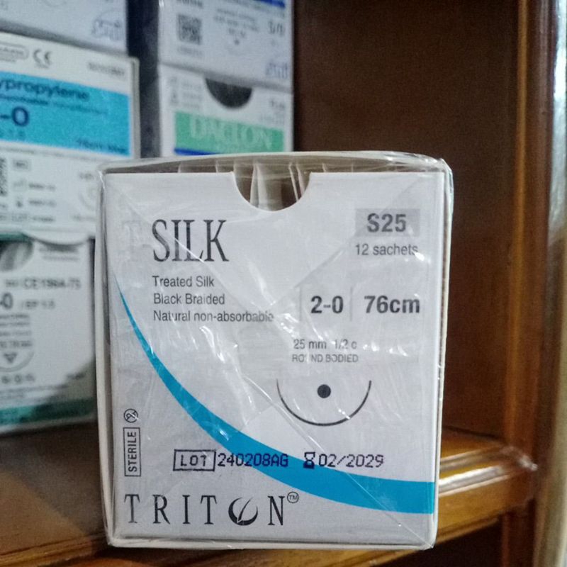 Jual T SILK 2/0 roundbodied S25( non absorbable) | Shopee Indonesia