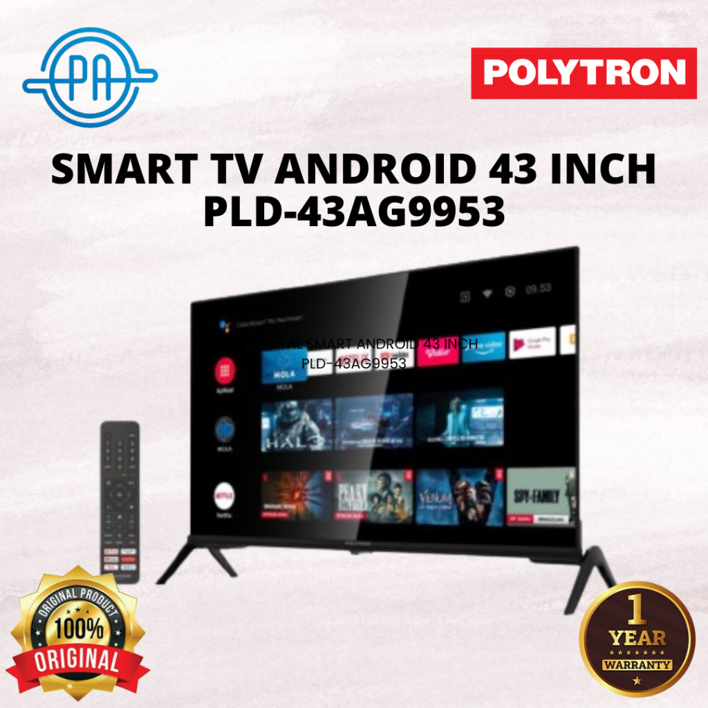 Jual POLYTRON Smart Android TV 43 inch PLD 43AG9953 / 43AG / 43RG ...