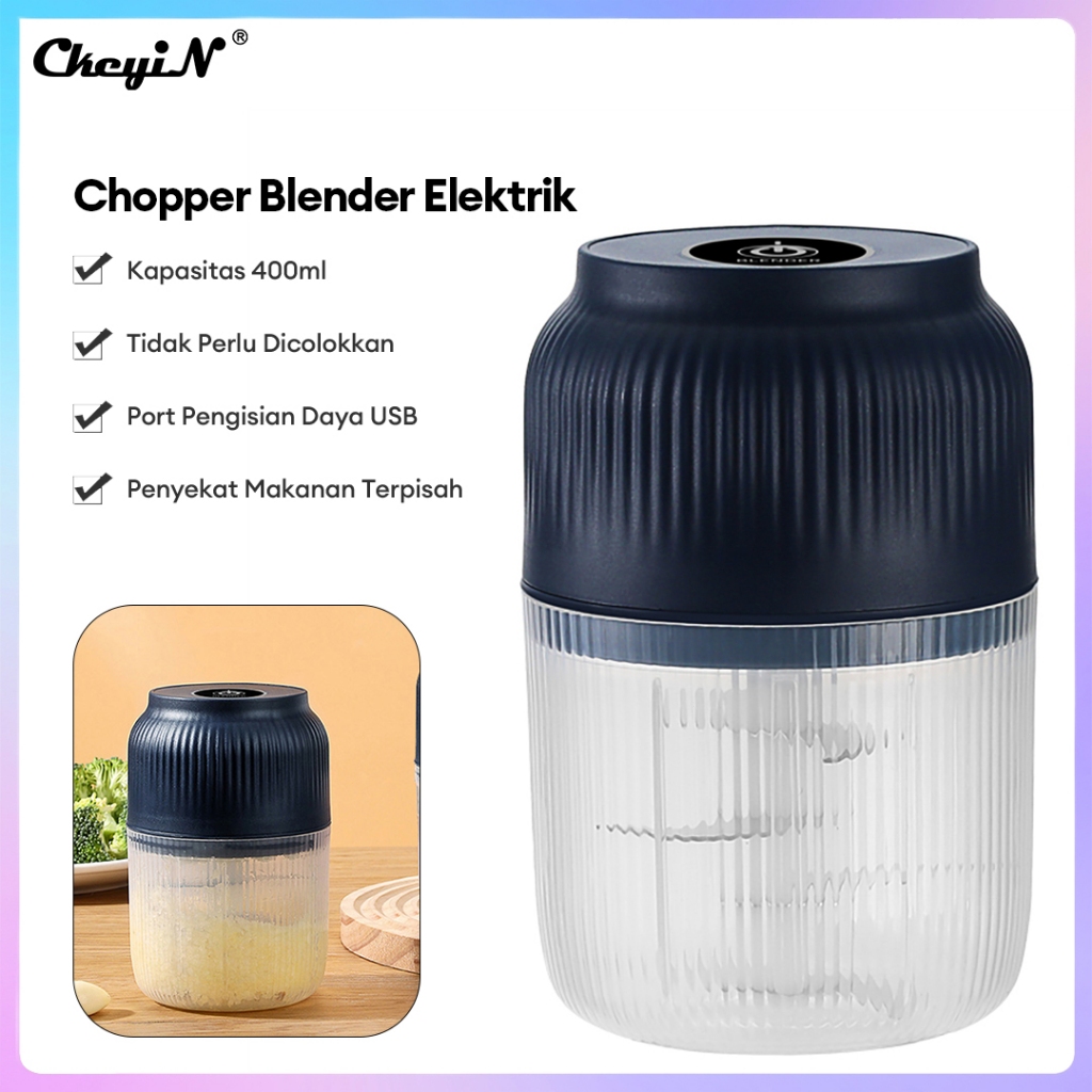 Jual Mini Chopper Blender 6 Pisau 400ml Portable Penggiling Bumbu Dapur ...