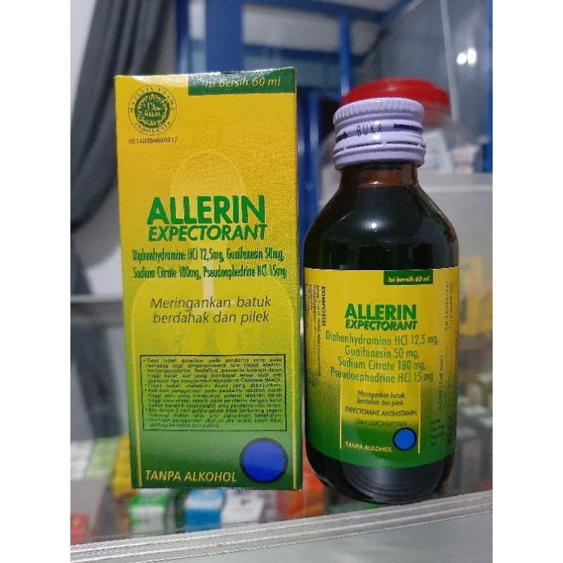 Jual Allerin Syrup 60 ml||Expectorant|Obat Batuk Berdahak dan Pilek ...