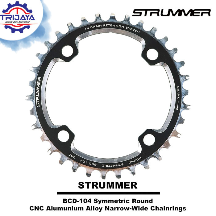 Jual Strummer CNC Aluminium Alloy Narrow-Wide Chainring BCD-104 Symmetric Round / Simetris Bulat ...