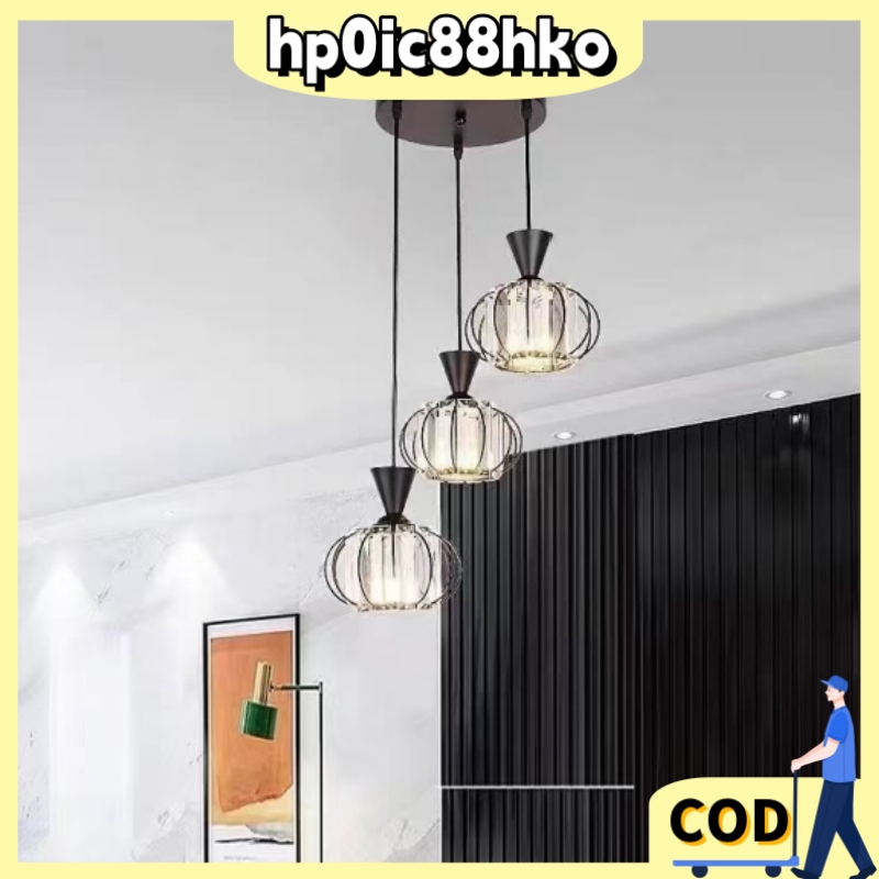 Jual Lampu ceiling kristal modern crystal round ceiling Lampu gantung ...