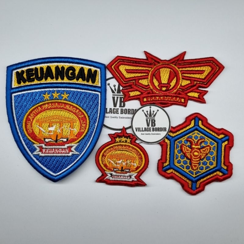 Jual ATRIBUT LOGO KEUANGAN TERBARU POLRI BORDIR TIMBUL | Shopee Indonesia