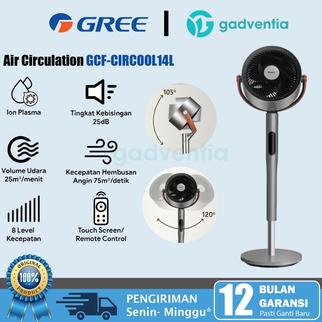 Jual Gree GCF-CIRCOOL14L Air Circulation Fan Ion Plasma Circool14L ...
