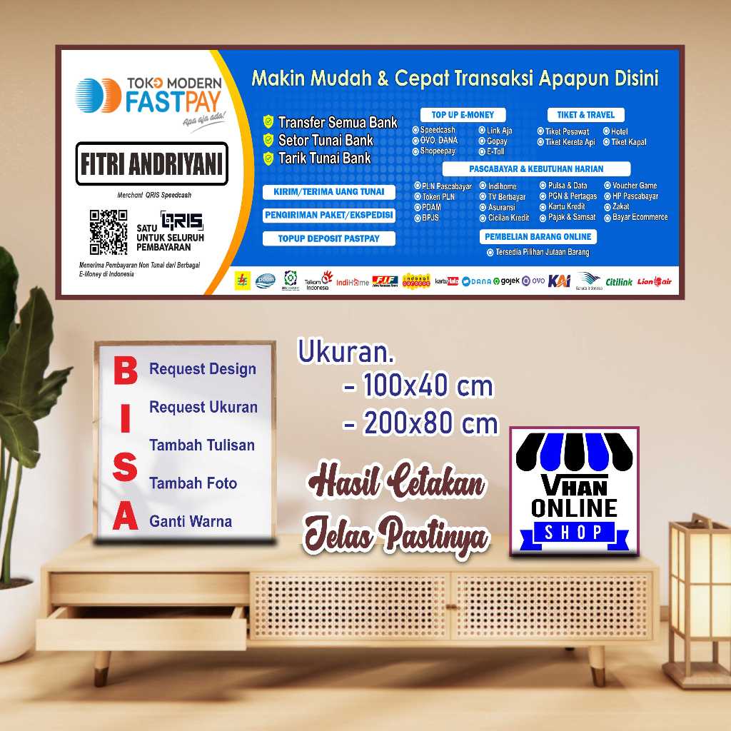 Jual Cetak Spanduk Banner Untuk Agen Past Pay Keren Bagus | Shopee ...