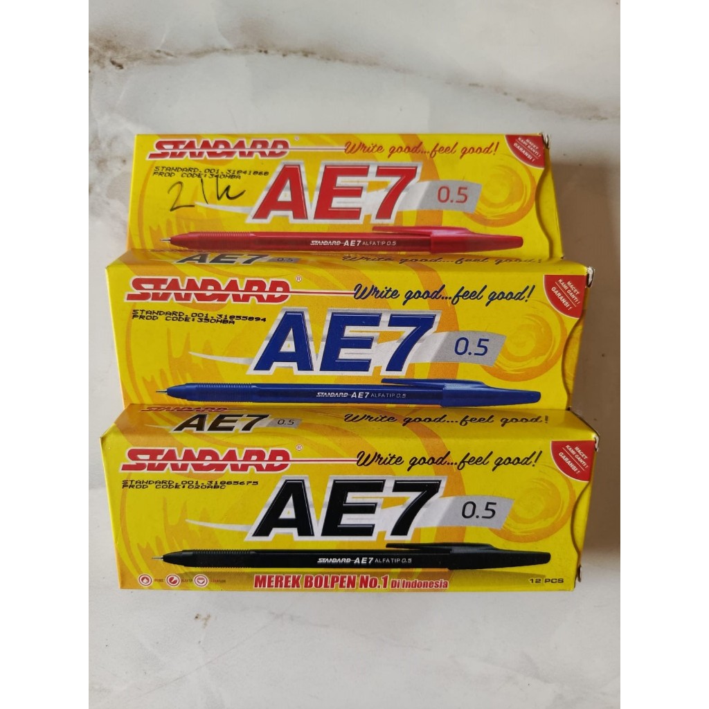 Jual pulpen murah 1 pack standart hitam merah biru isi 12 pcs | Shopee ...
