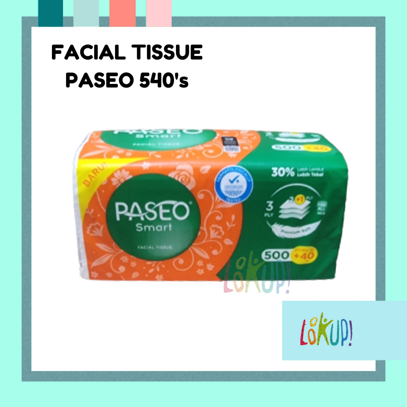 Jual Tissue Paseo Smart 540 (500+40 Ply) 3 Ply Facial Tisu Tissu Wajah ...