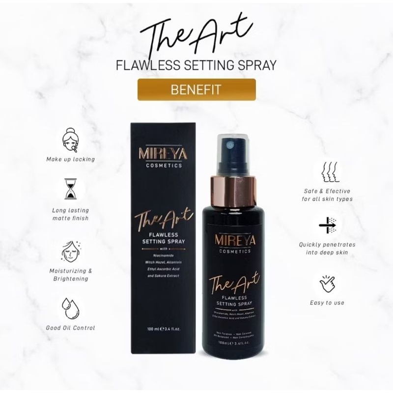 Jual MIREYA THE ART FLAWLESS SETTING SPRAY 100ML - PRIMER MATTE LOCK ...