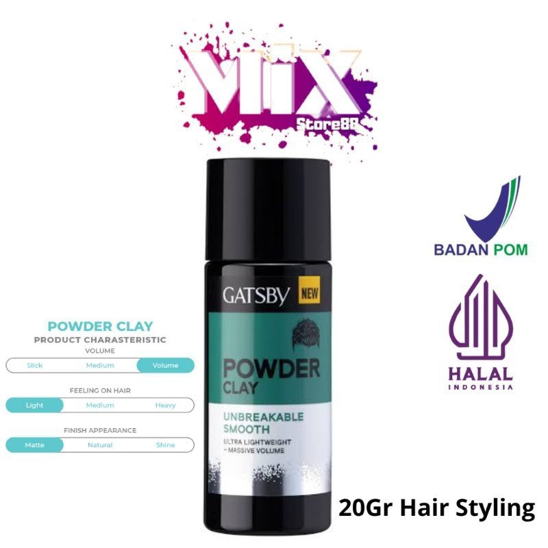 Jual GATSBY POWDER CLAY UNBREAKBLE SMOOTH | Shopee Indonesia