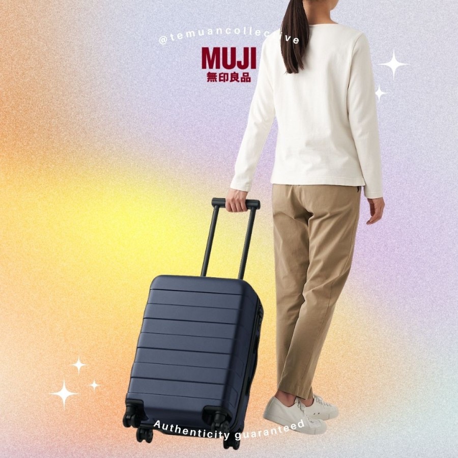 Jual MUJI Free Adjustable Handle Hard Carry On Suitcase 36L - Japan ...