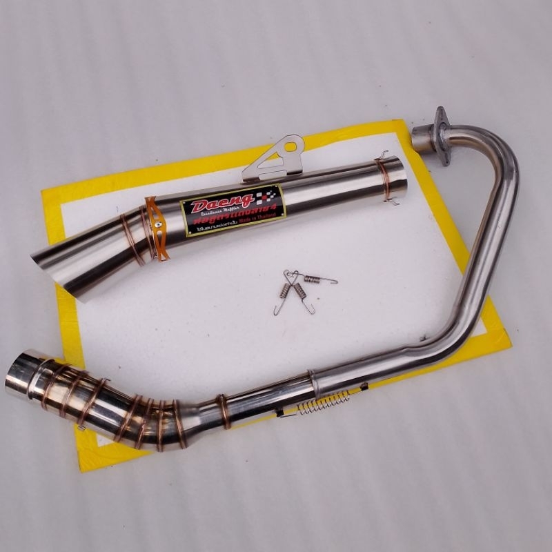 Jual Open Canister Daeng sai4 Conical exhaust 1 set Big elbow for Tmx ...