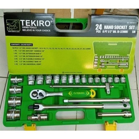 Jual TEKIRO KUNCI SOK SET TEKIRO 8-32MM 24 PCS 12PPT / KUNCI SOCKET ...