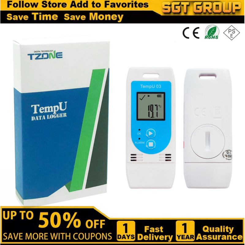 Jual Temperature Humidity Data Logger Tzone TempU03 Wireless Sensor PC Loger Storage TEMP-U03 ...