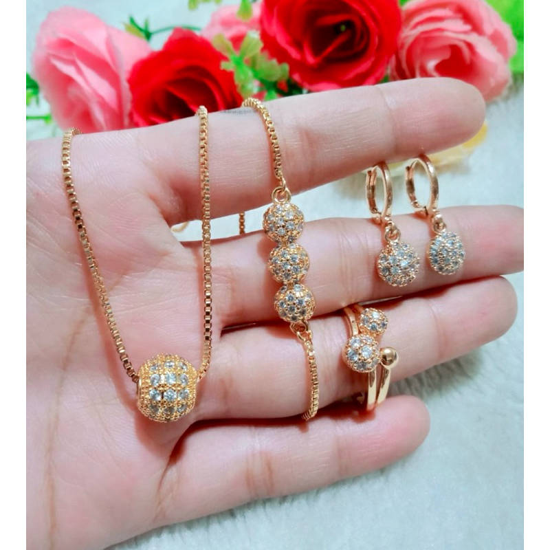 Jual PERHIASAN 1 SET DEWASA FULL PERMATA ANTI LUNTUR MODEL TERLARIS ...