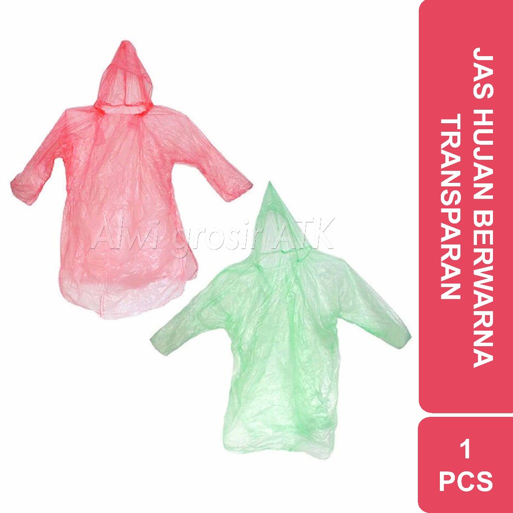 Jual Jas Hujan Plastik Model Transparan Untuk Pengendara Motor | 1 Pcs ...