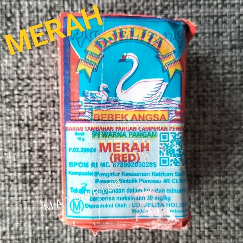 Jual PEWARNA MAKANAN cap Bebek Angsa | 10gr | Merah (Red) | Shopee ...