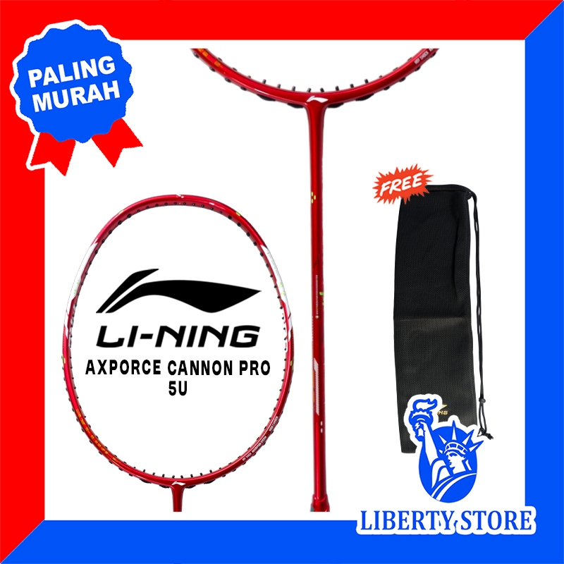 Jual Raket Badminton ORIGINAL LINING AXFORCE CANNON PRO 5u 4u + TAS ...