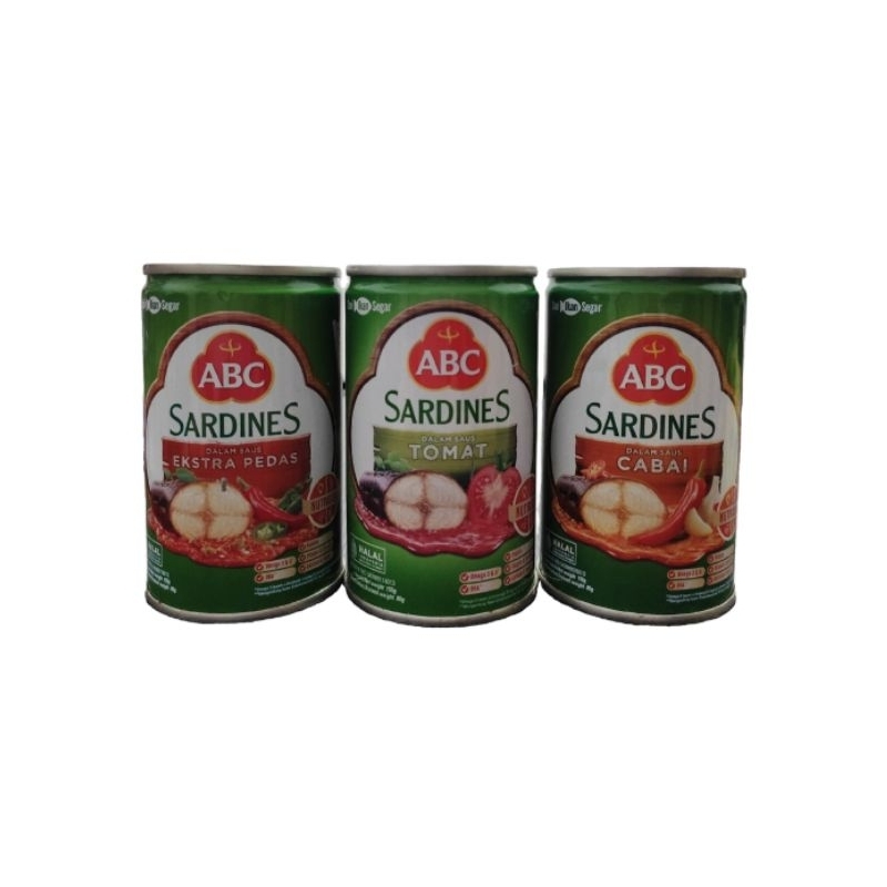 Jual Sarden Sardines ABC Kaleng Kecil 155g Variasi - Tomat- Cabai ...