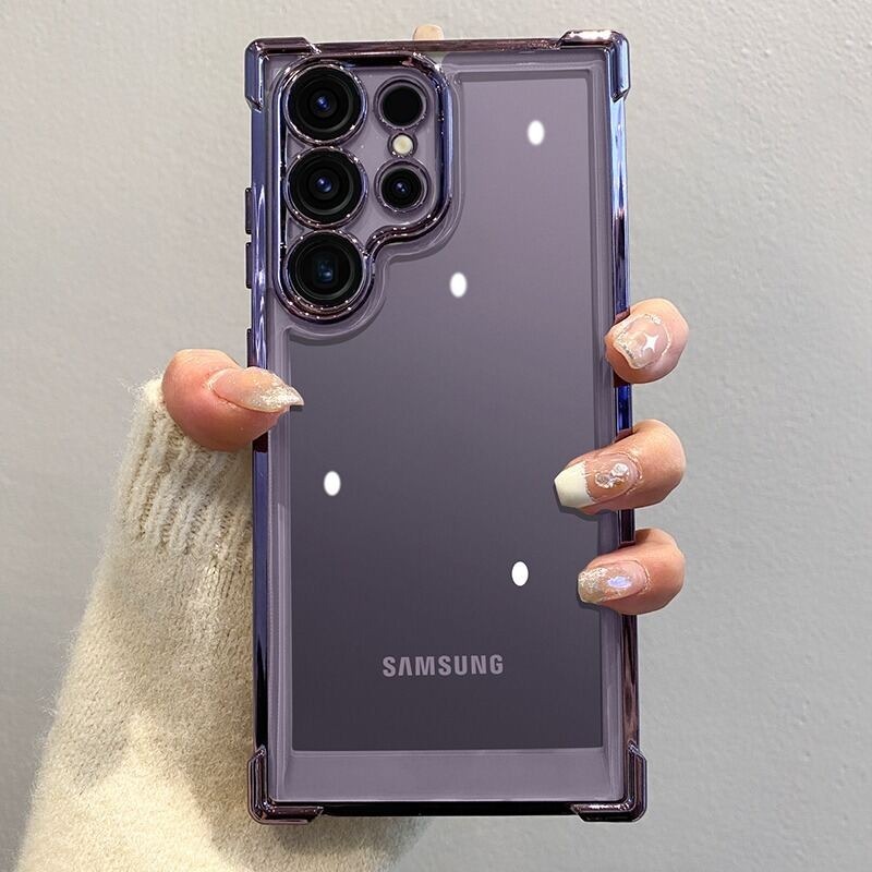 Jual CrashStar With Lens Films Airbag Anti-fall Hard Clear Acrylic Electroplating Phone Case For ...