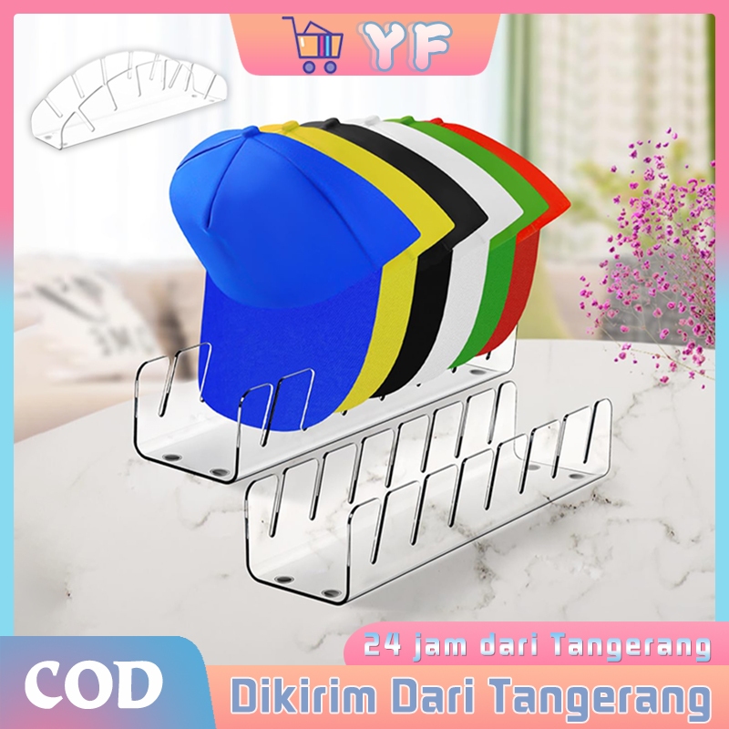 Jual Rak Topi Akrilik Tempat Topi Simpan Rak Display Topi Hanger Stand ...