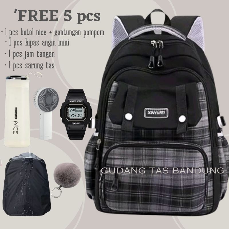 Jual Tas sekolah anak SD SMP SMA Tas sekolah terbaru 2024 ransel sekolah anak perempuan xisufel ...