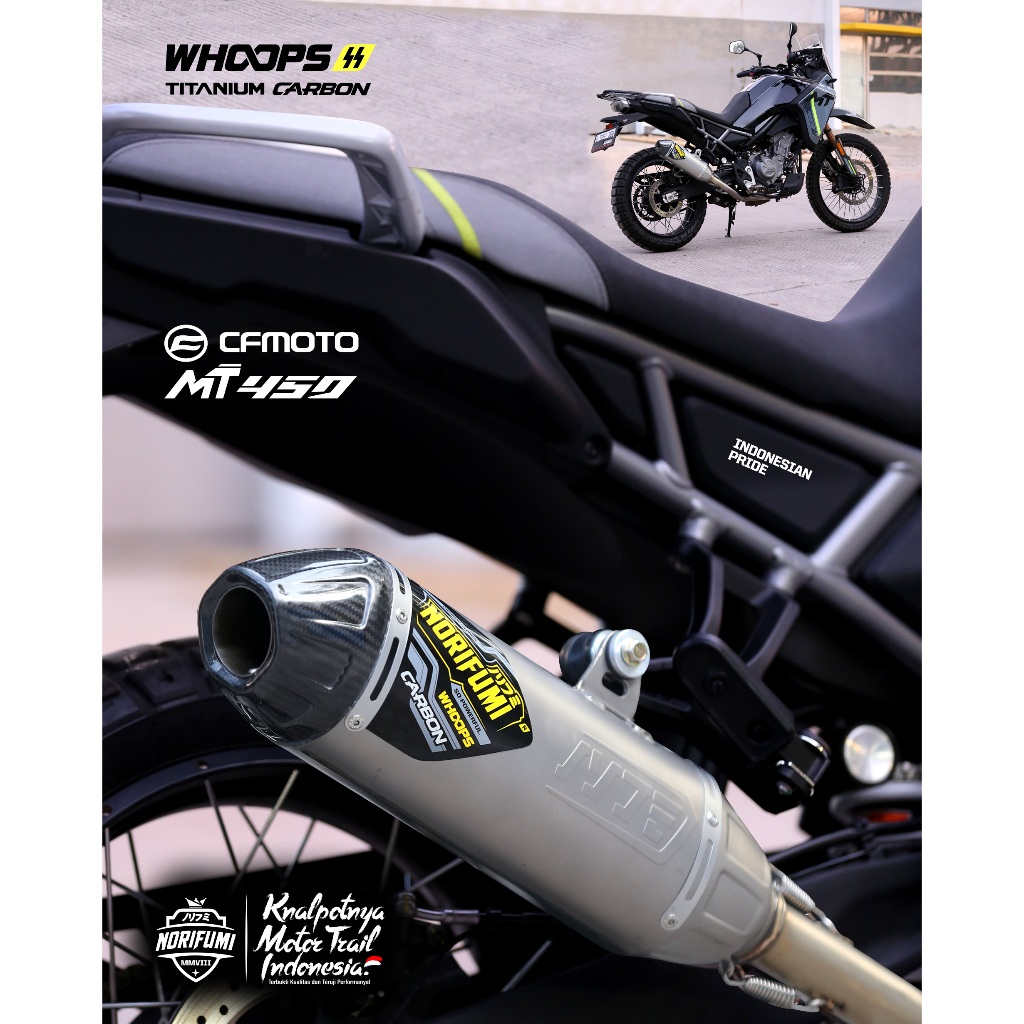 Jual knalpot cfmoto 450 mt norifumi whoops | Shopee Indonesia