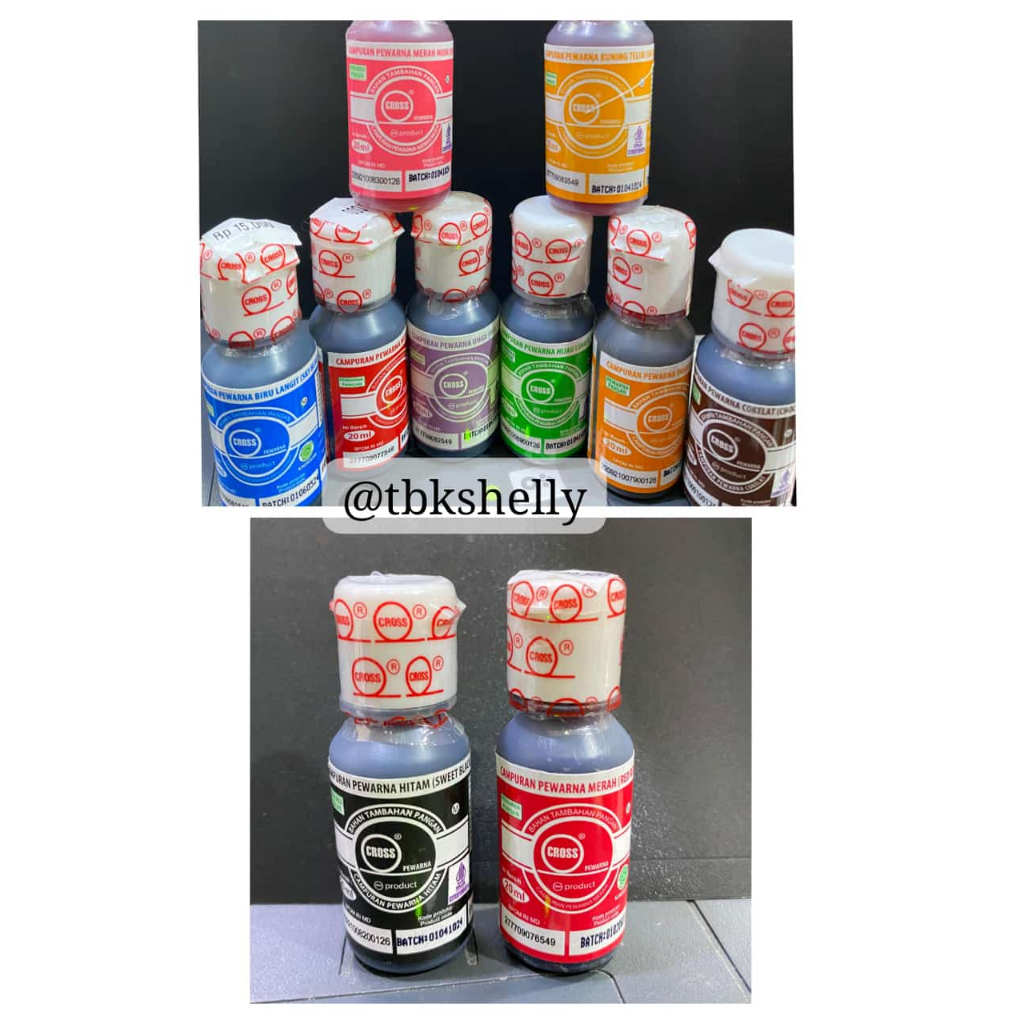 Jual Pewarna Cross 20ml/pewarna makanan | Shopee Indonesia