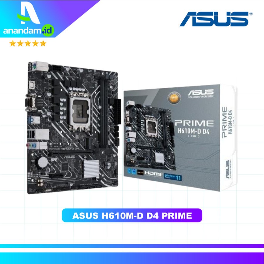 Jual ASUS PRIME H610M-D D4 | Motherboard Intel Gen 12 LGA1700 DDR4 H610 - H610M-D D4 | Shopee ...