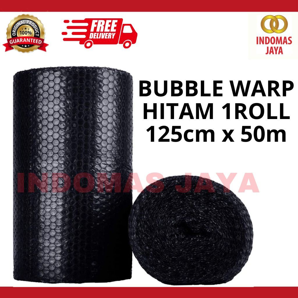 Jual BUBBLE WRAP HITAM 50 METER x LEBAR 125 cm / BLACK per Roll 125 cm ...