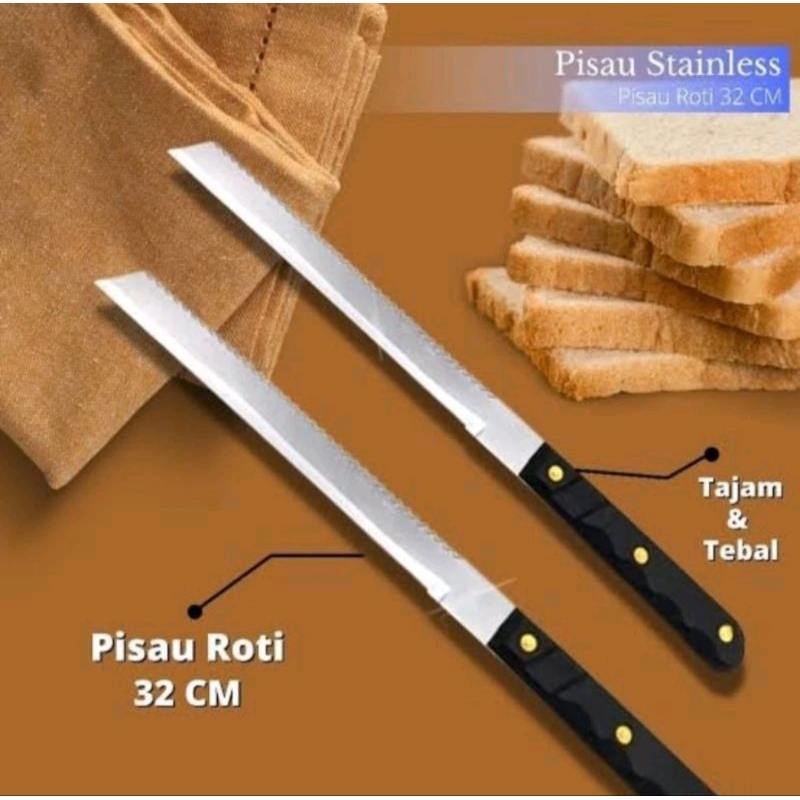 Jual PISAU ROTI PANJANG 2 SISI BREAD KNIFE | Shopee Indonesia